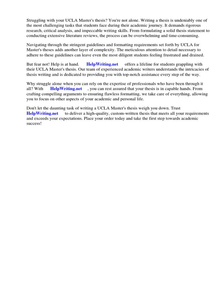 Ucla Masters Thesis Guidelines | PDF | Statistics | Science