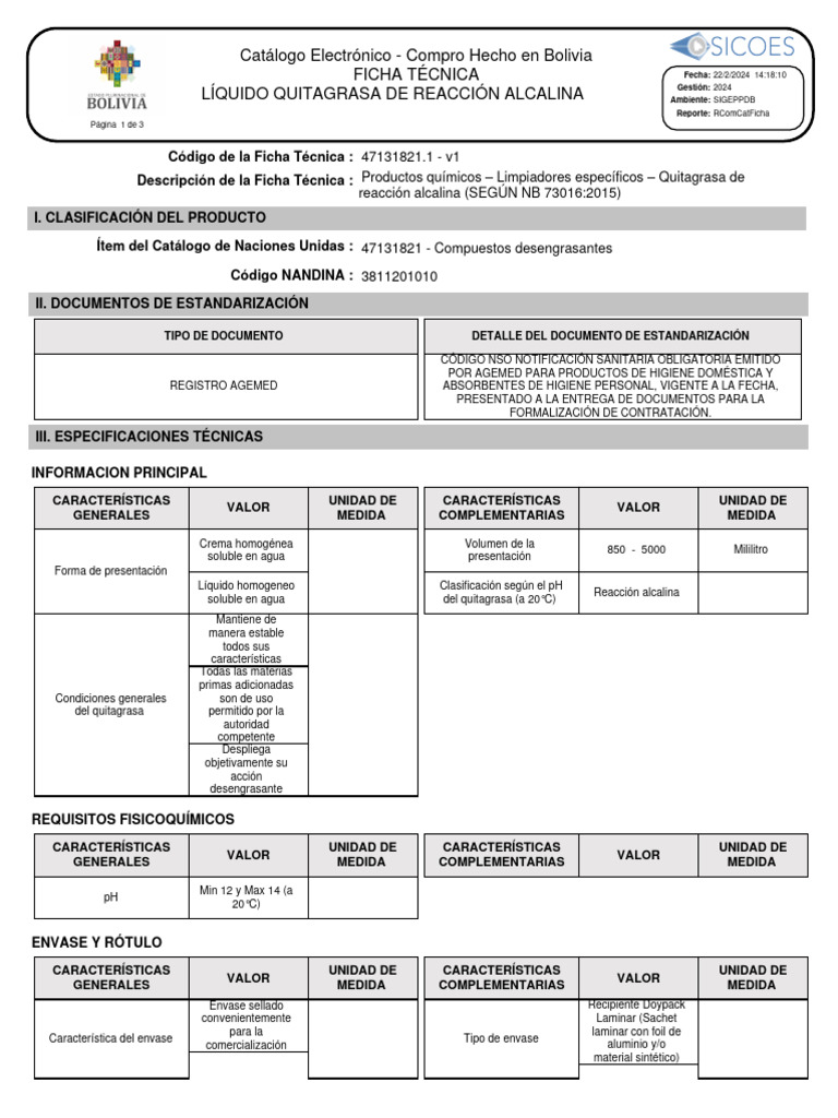 RCom Cat Ficha | PDF | Botella | Química