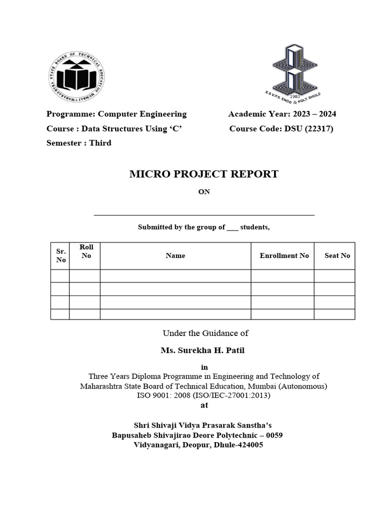 DSU Microproject Report | PDF | Central Processing Unit | Operating System