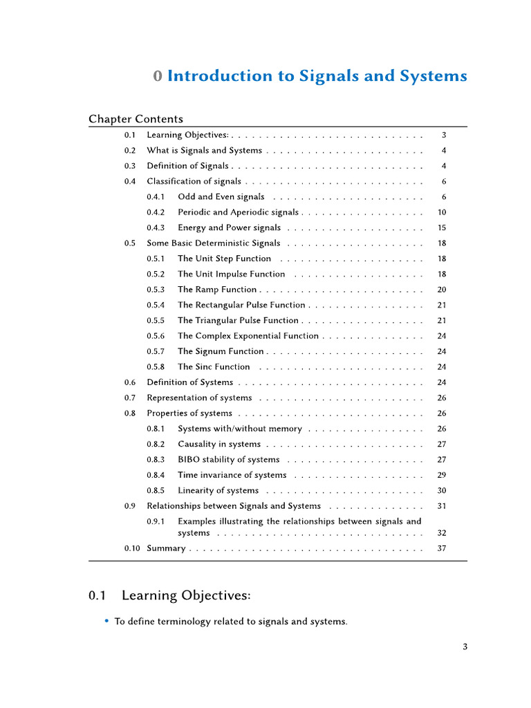 ELEN3026A - Lecture 0 - Introduction To Signals and Systems | PDF