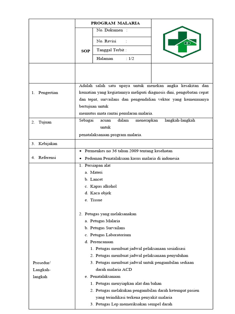 Program Malaria | PDF | Sains & Matematika