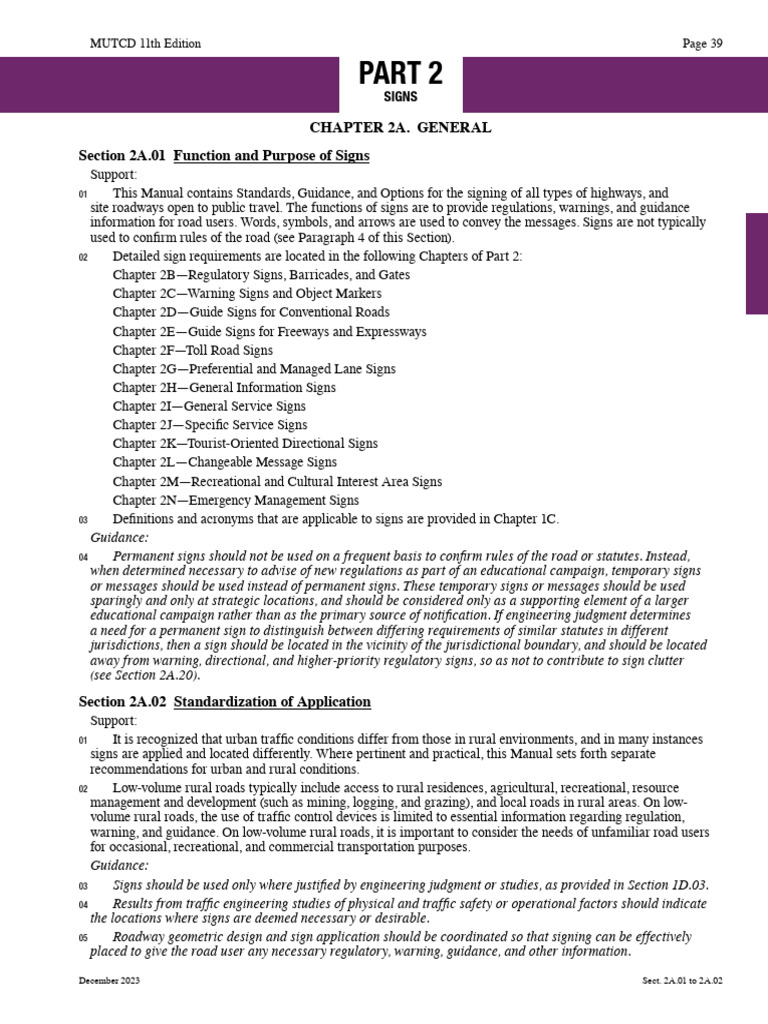 MUTCD Part 2A | PDF | Letter Case