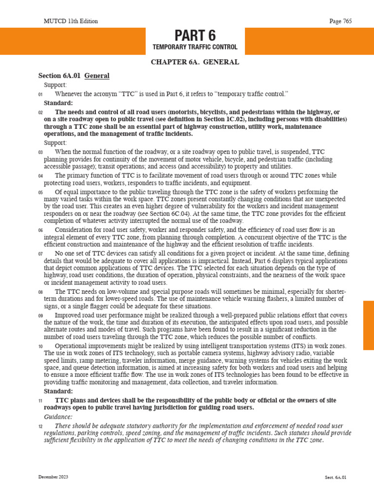 Mutcd Part 6 | Download Free PDF | Speed Limit | Road