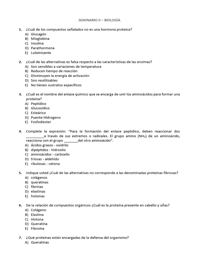 Bio Semi Con Respuestas | PDF | Rna | Biología Celular)