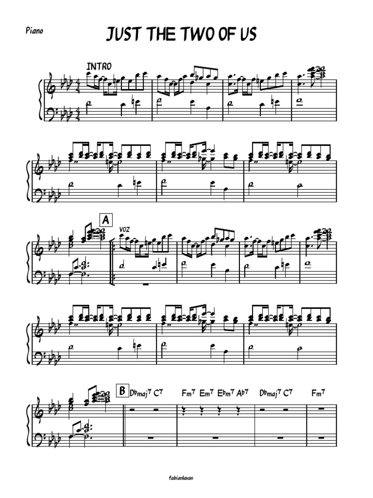 JUST THE TWO OF US-Piano | PDF