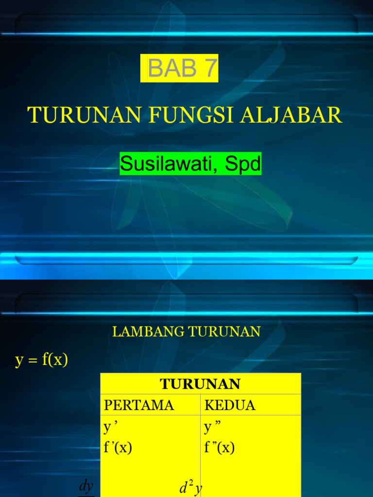 Turunan Aljabar | PDF