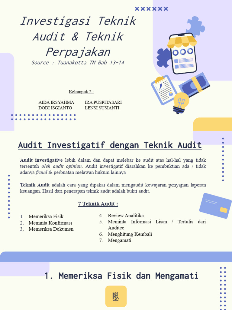 Teknik Audit Investigatif dan Perpajakan | PDF | Bisnis | Pengelolaan ...