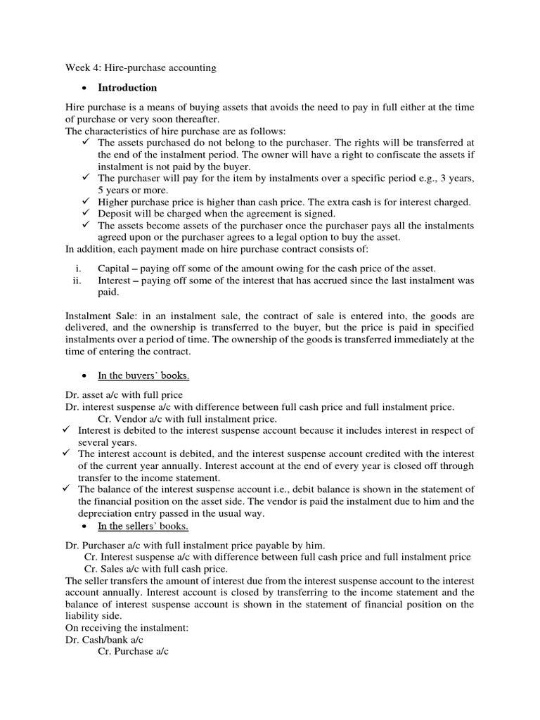Hire Purchase Accounting | PDF | Debits And Credits | Expense Hire Purchase Accounting | PDF | Debits And Credits | Expense