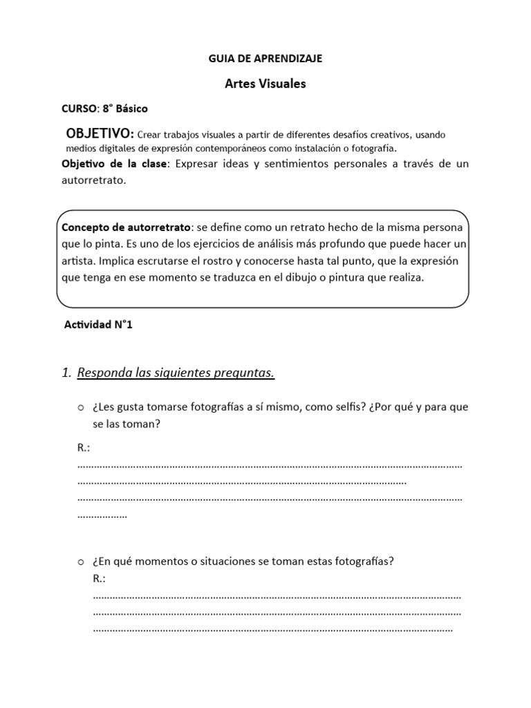 Autorretrato | PDF | Las artes