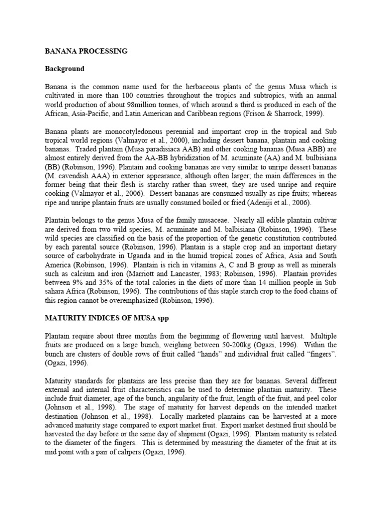 Module 5-Banana Processing | PDF | Banana | Fruit Preserves