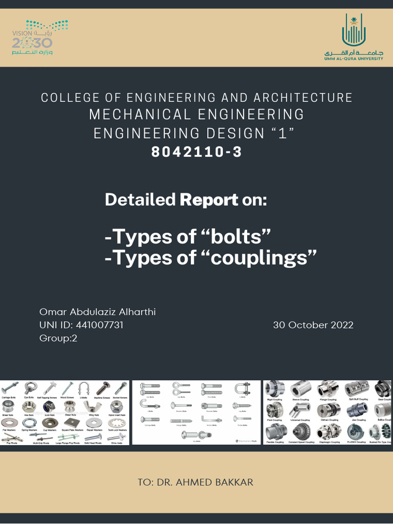 أنواع المسامير والكوبلنج | PDF | Screw | Tools