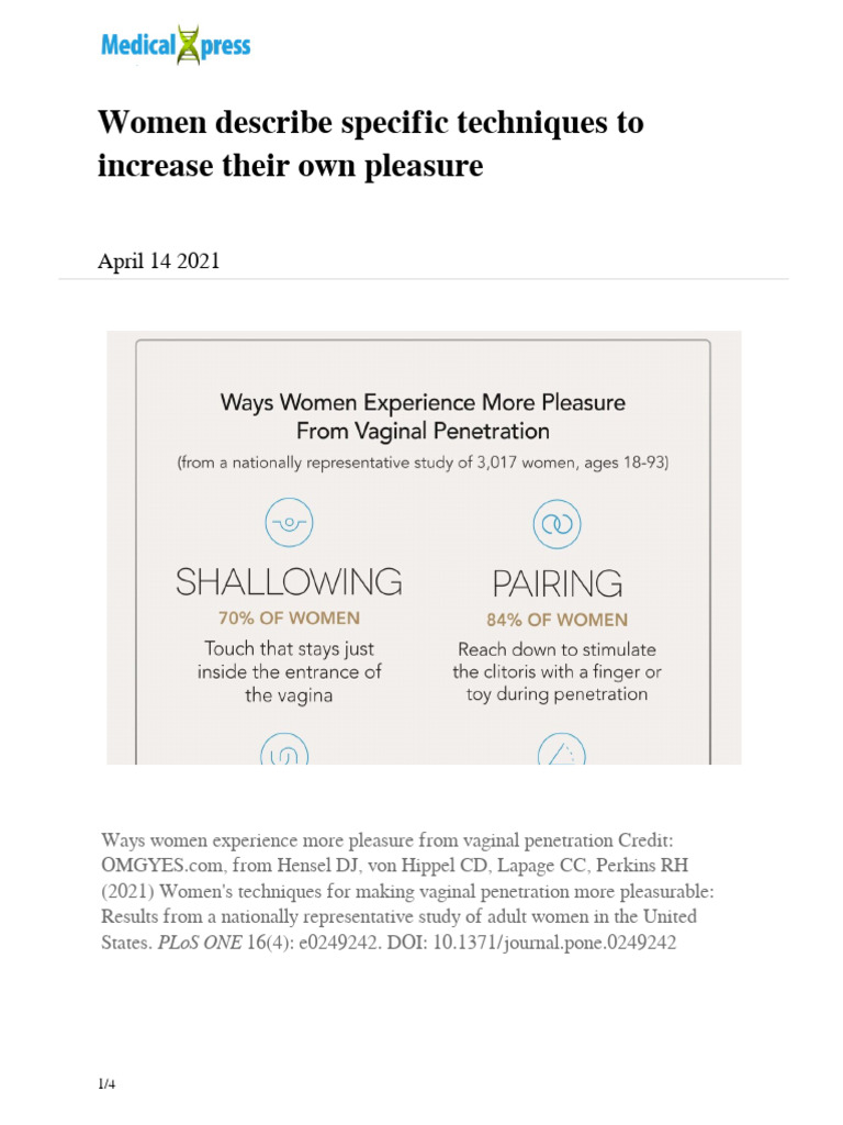 2021 04 Women Specific Techniques Pleasure | PDF