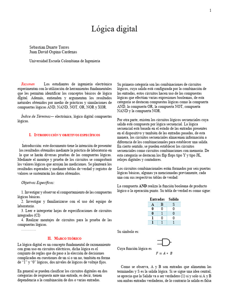 Logica Digital SDI1 Sistemas Digitales | PDF