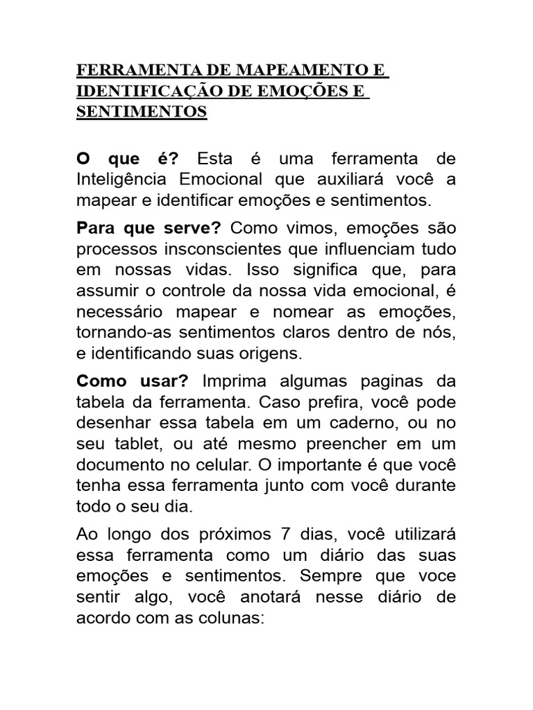 Ferramenta de Mapeamento e Identificação de Emoções e Sentimentos ...