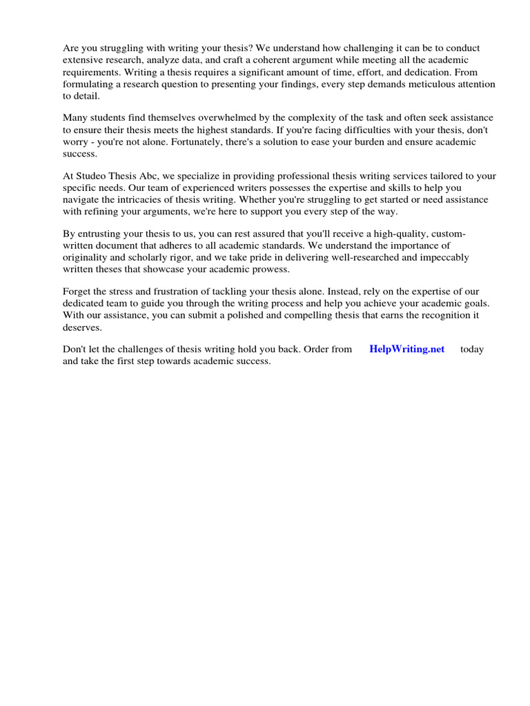 Studeo Thesis ABC | PDF