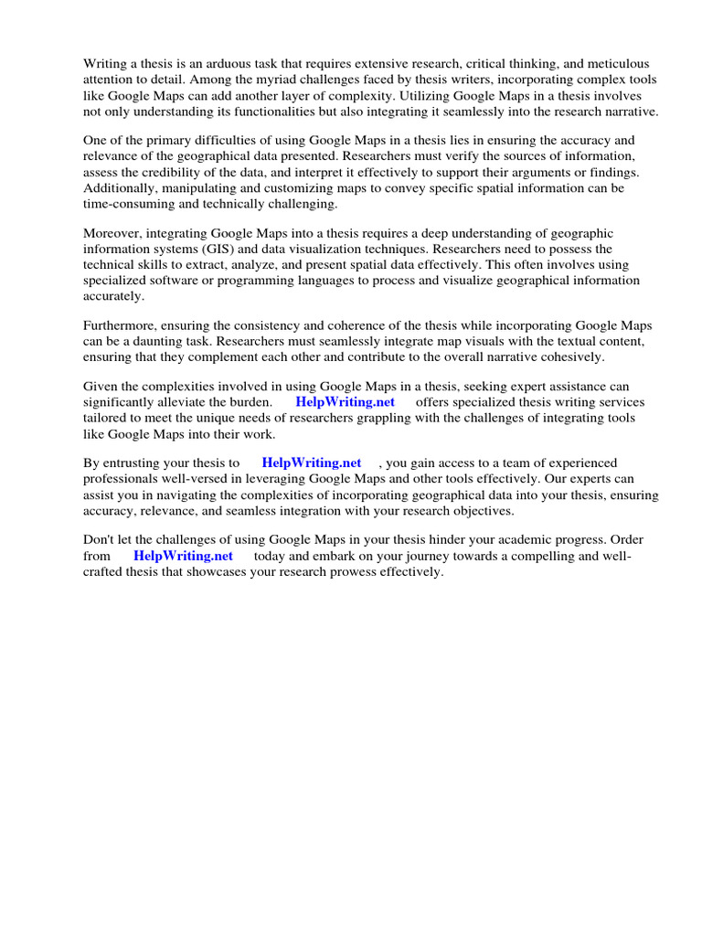 Using Google Maps in Thesis | Download Free PDF | Geographic ...
