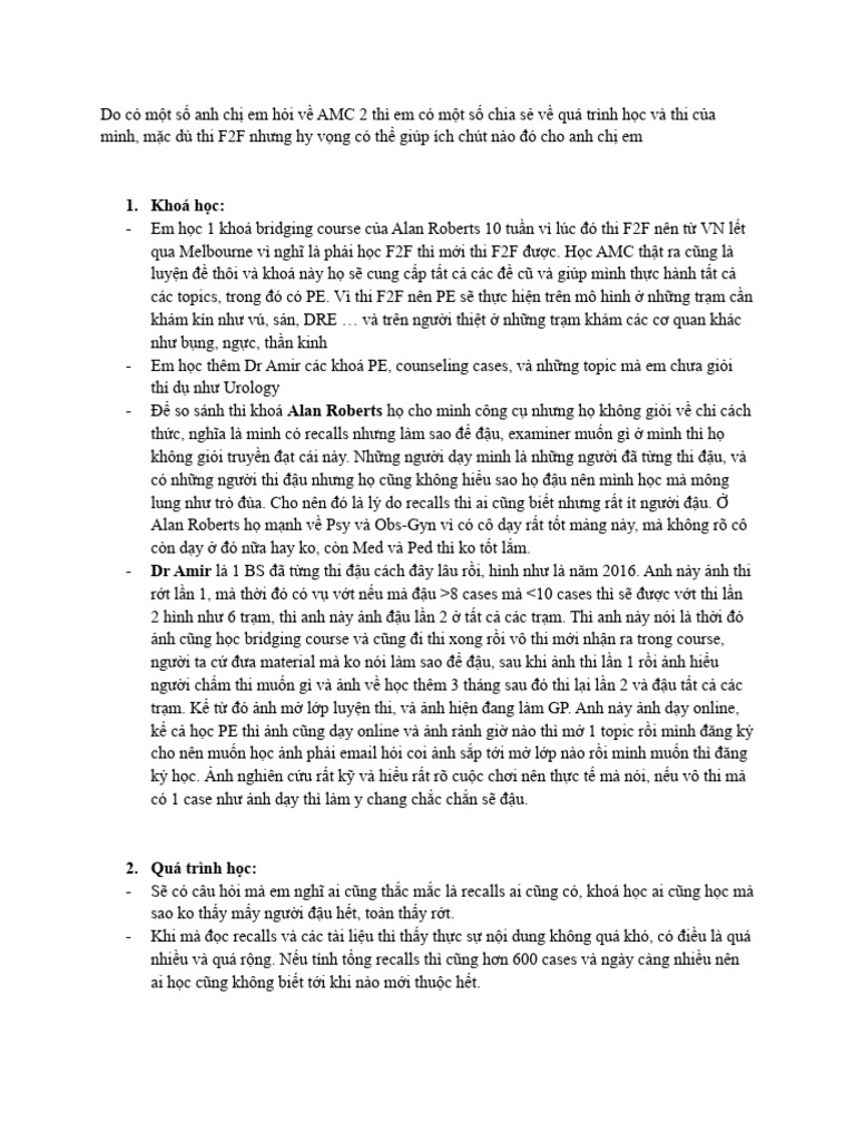 Kinh nghiệm thi AMC 2 | PDF