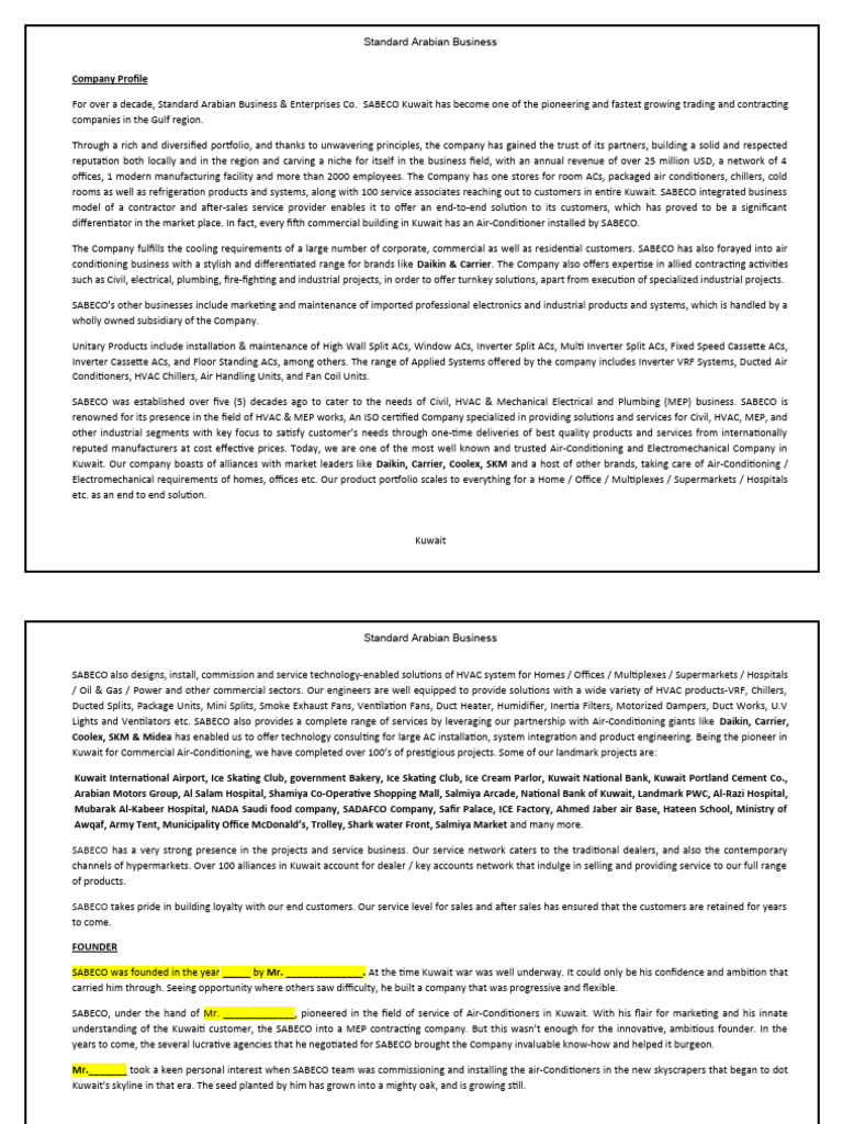 Profile Sab | PDF