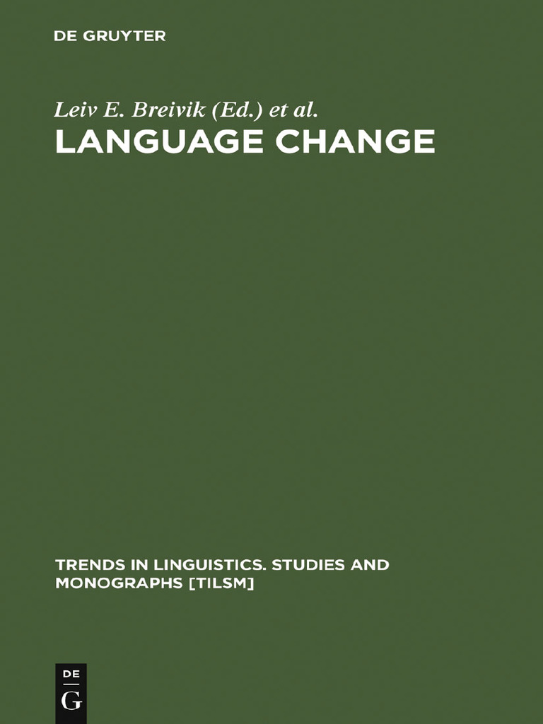 Vdoc - Pub Language Change Contributions To The Study of Its Causes | PDF