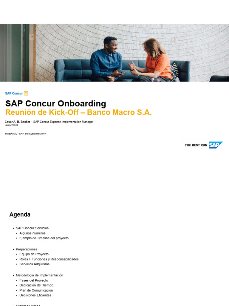 Kick-Off SAP Concur Banco Macro S.A. | PDF | Industria del software ...