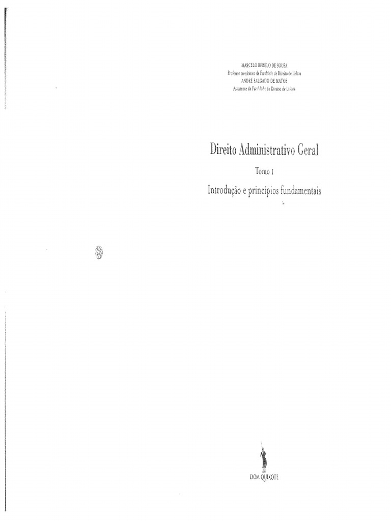 Marcelo Rebelo de Sousa e André Salgado - Direito Administrativo Geral ...