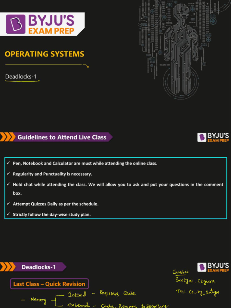 Class Deadlocks 1 | PDF