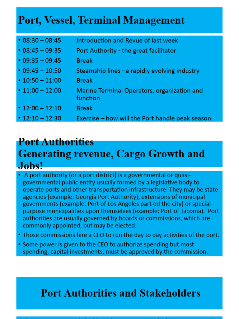 MM - Fall19.presentation - VT Management | PDF | Port | Cargo