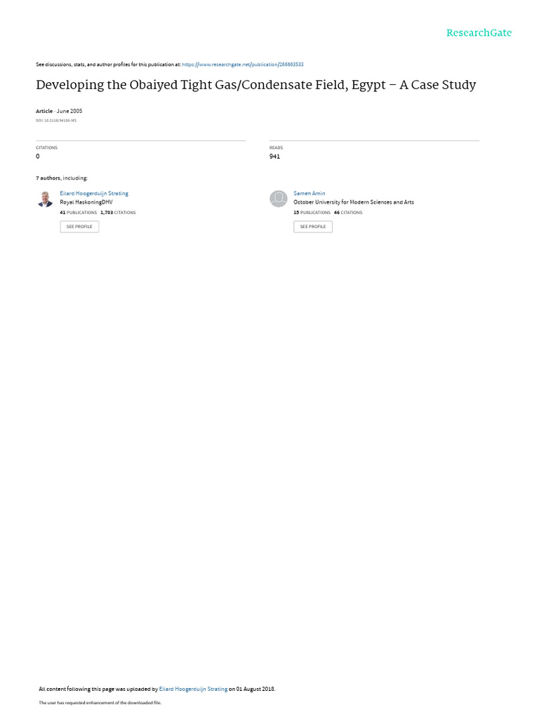 Obaiyed Development SPE94106 | PDF | Business | Science & Mathematics