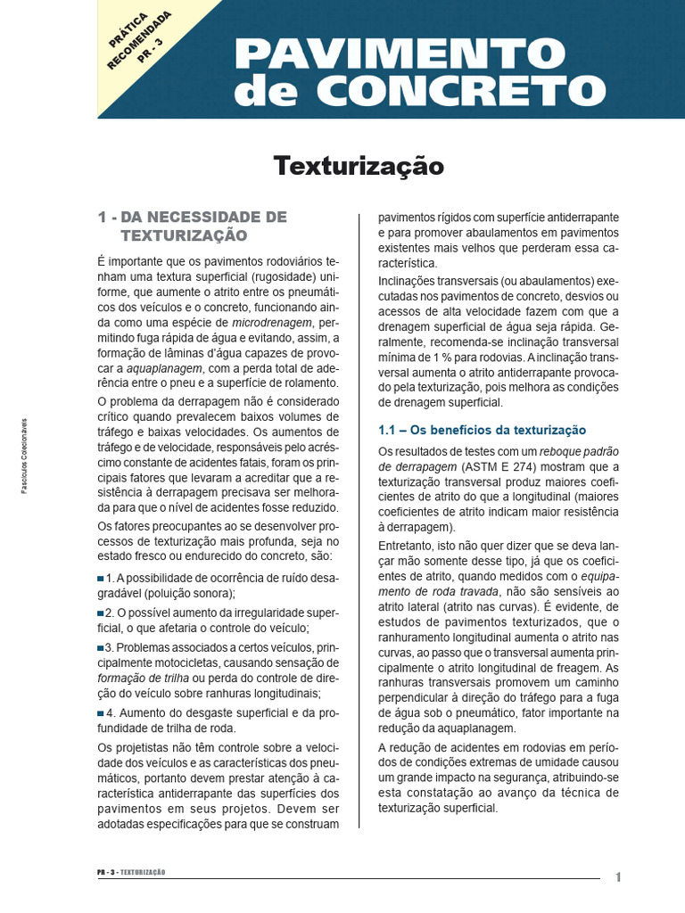 pr3 Pav Concreto | PDF | Pneu | Atrito