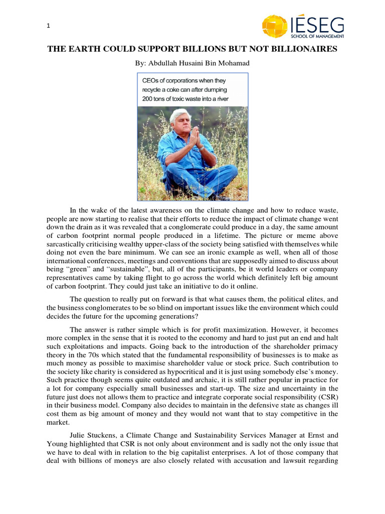 CSR - Assignment 2 - Abdullah Husaini | PDF | Corporate Social Responsibility | Brand