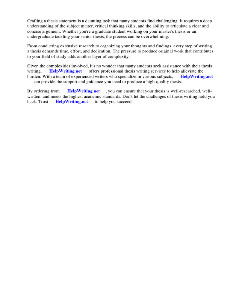 2 Thesis Statement | PDF | Essays | Thesis