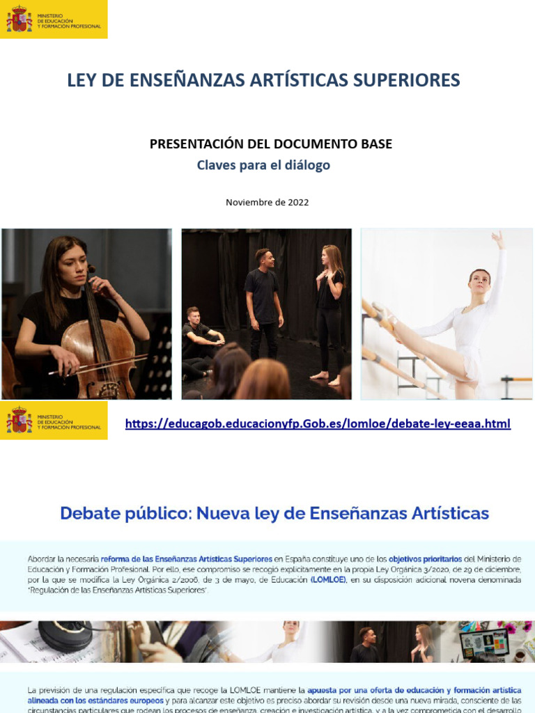 Presentaci N Documento Base Ley Eeaa Nov 22022 v03sc | PDF | Plan de estudios | Maestros