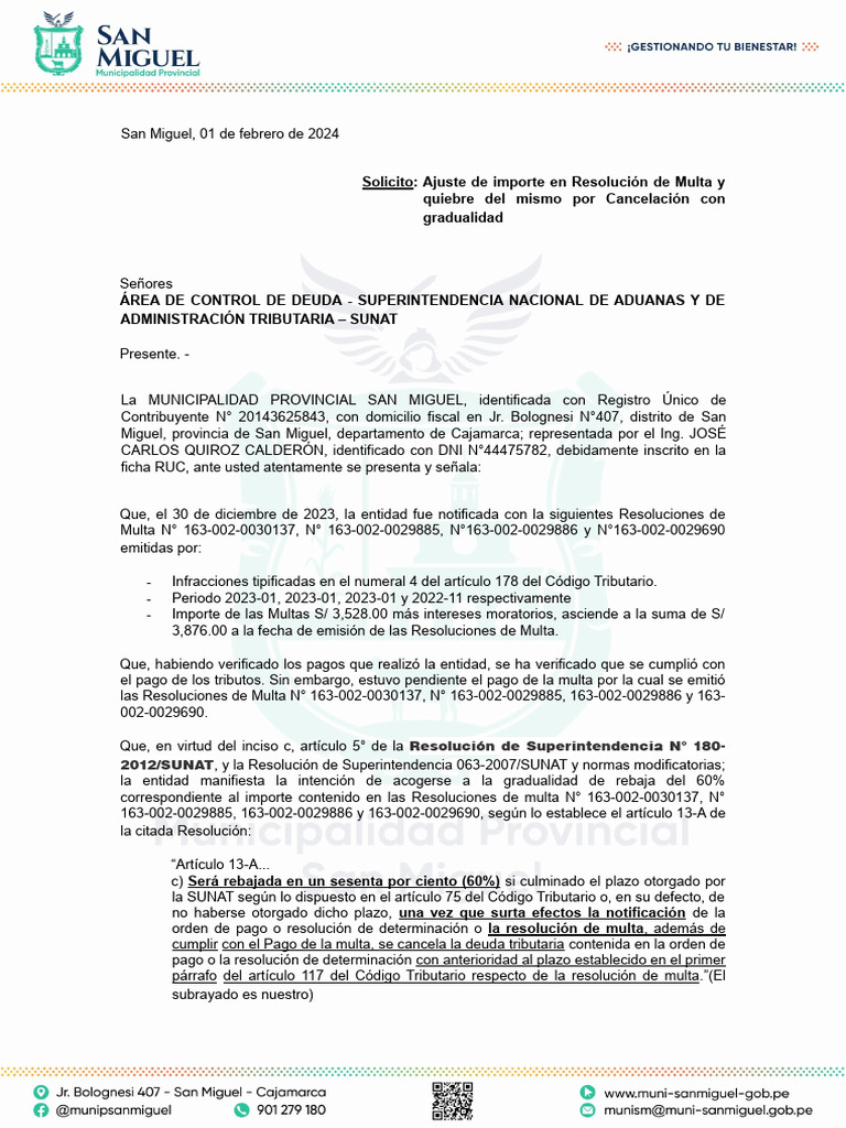 Acogimiento Gradualidad 60% | PDF