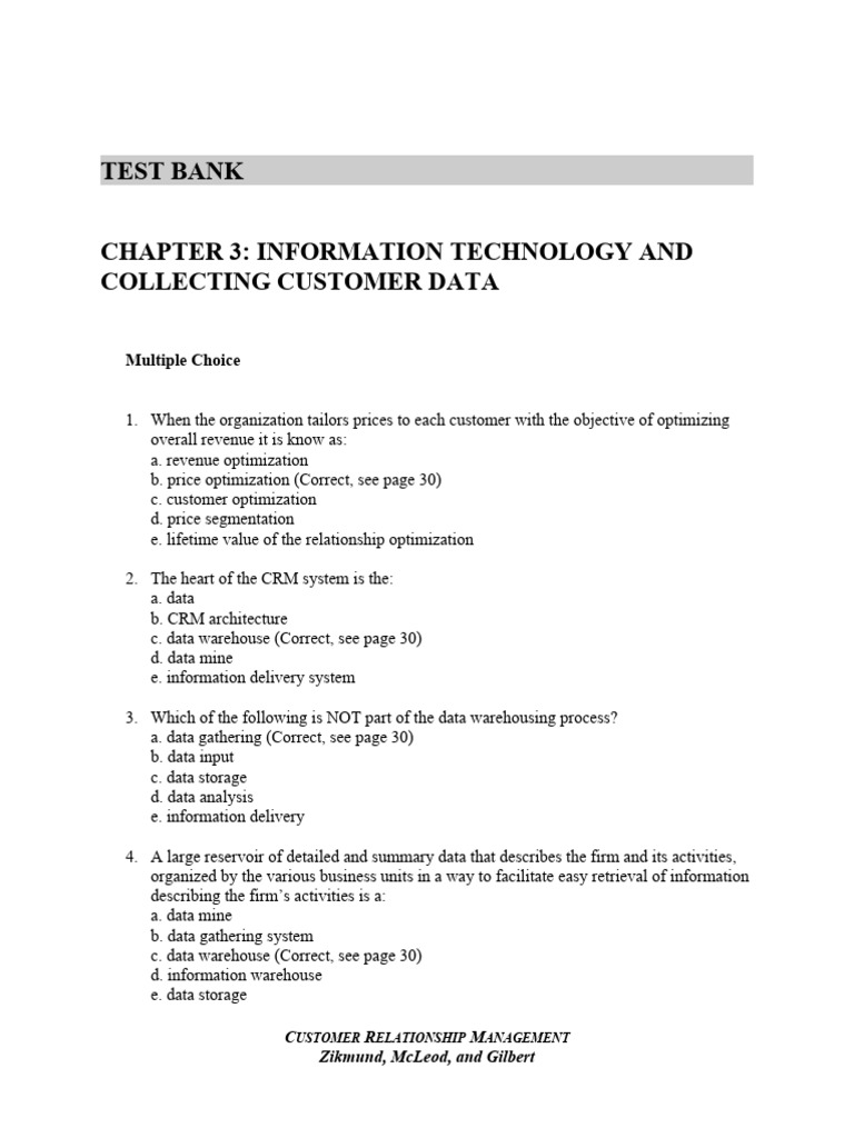 CHAPTER 3: INFORMATION TECHNOLOGY AND COLLECTING CUSTOMER DATA ch03 | PDF