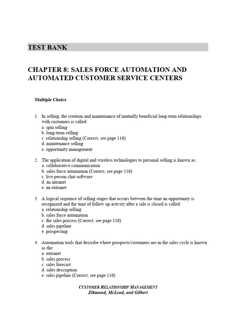 ch08 | PDF | Sales | Call Centre