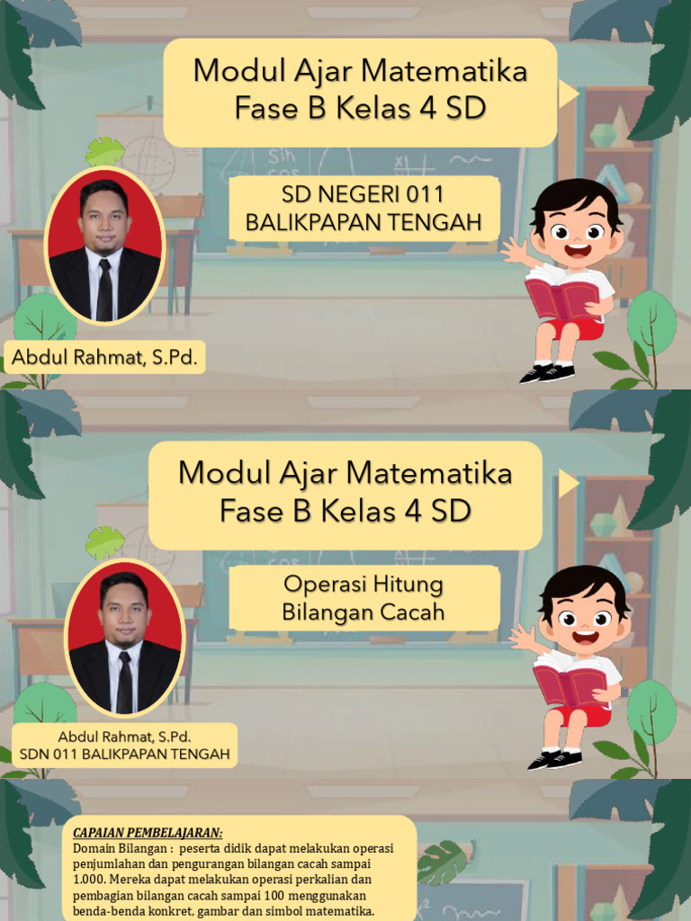 Modul Ajar Matematika - Operasi Hitung Bilangan Cacah - Fase B | PDF