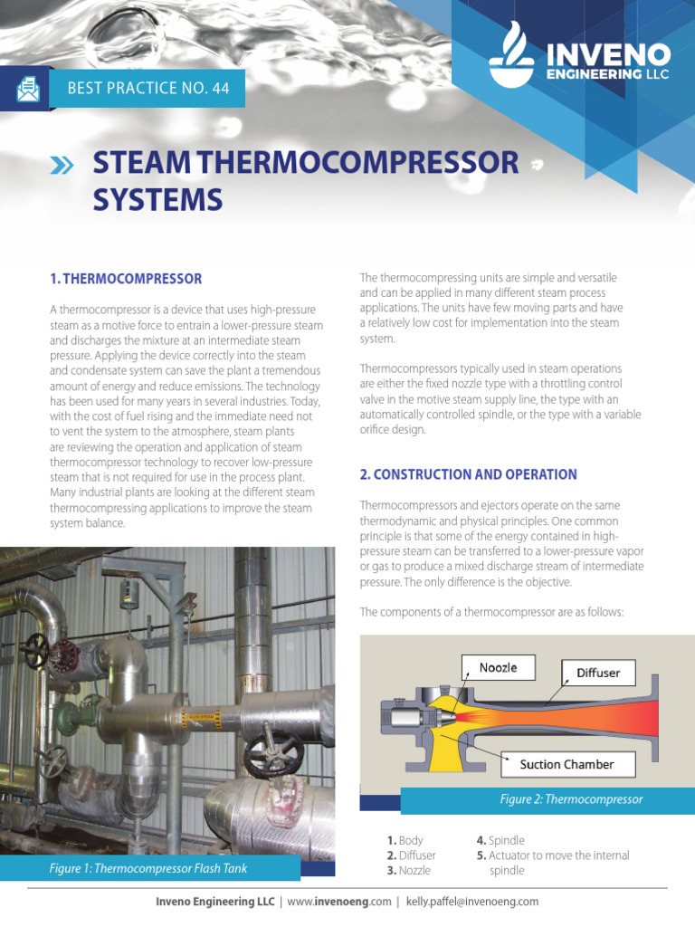 Best Practice No. 44 Steam Thermocompressor Systems | PDF | Technology ...