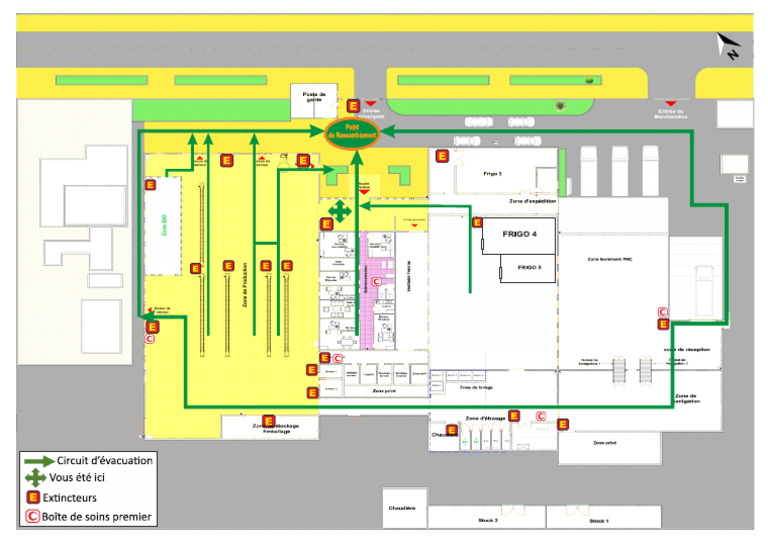 Le Plan de L'usine Soins Premier +evacuation +extincteur | PDF