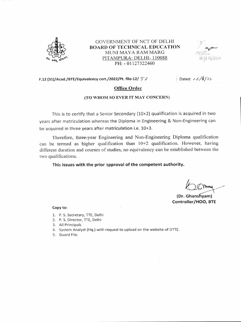 Equivalency Certificate 3 1 | PDF