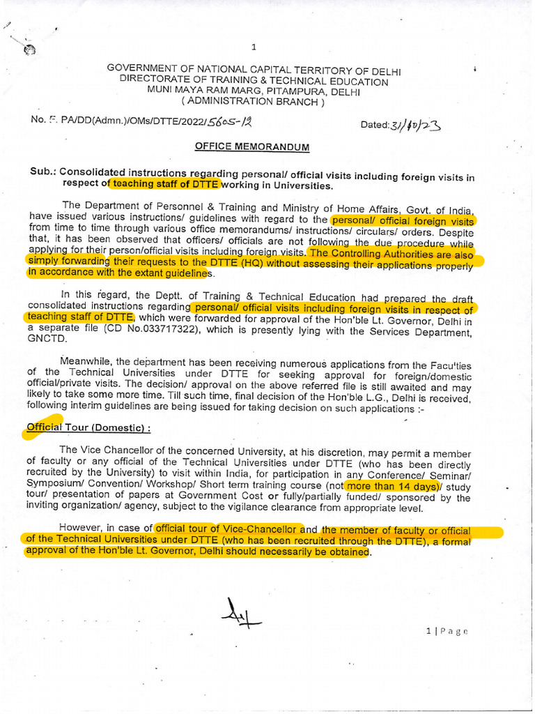 Foreign Visits 31-10-2023 | PDF