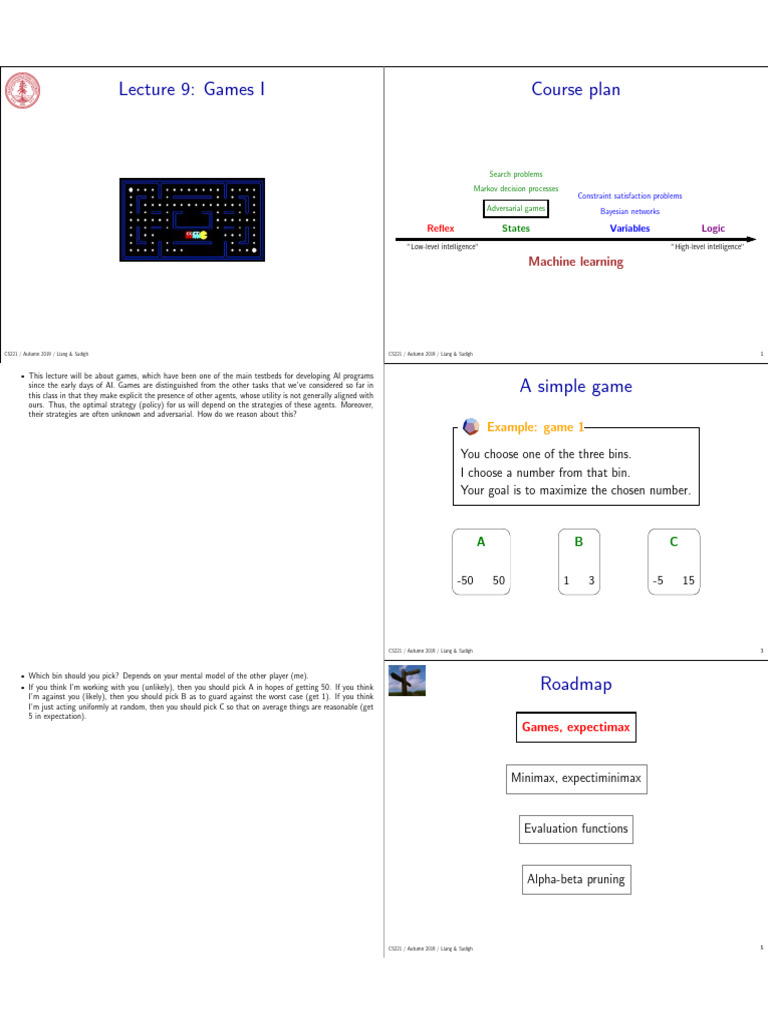 games1-6pp | PDF | Artificial Intelligence | Intelligence (AI) & Semantics