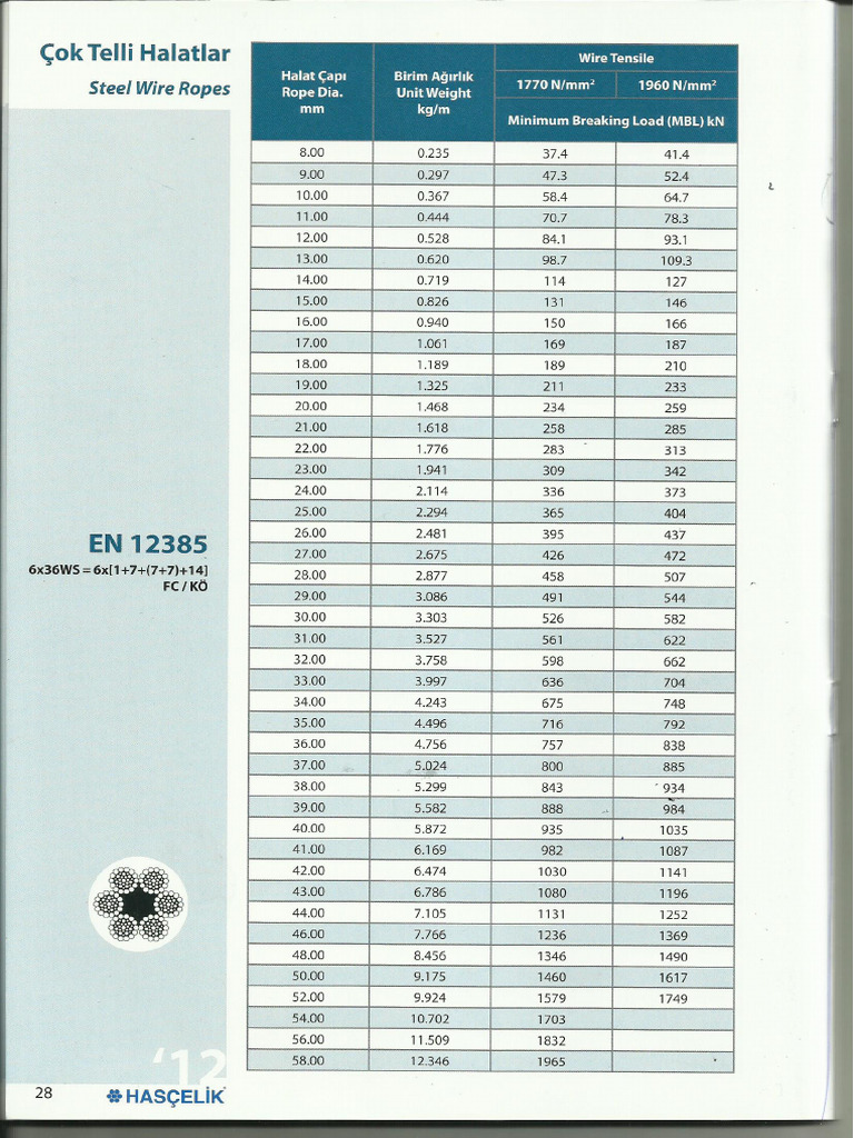 Steel Wire Rope-Hascelik | PDF