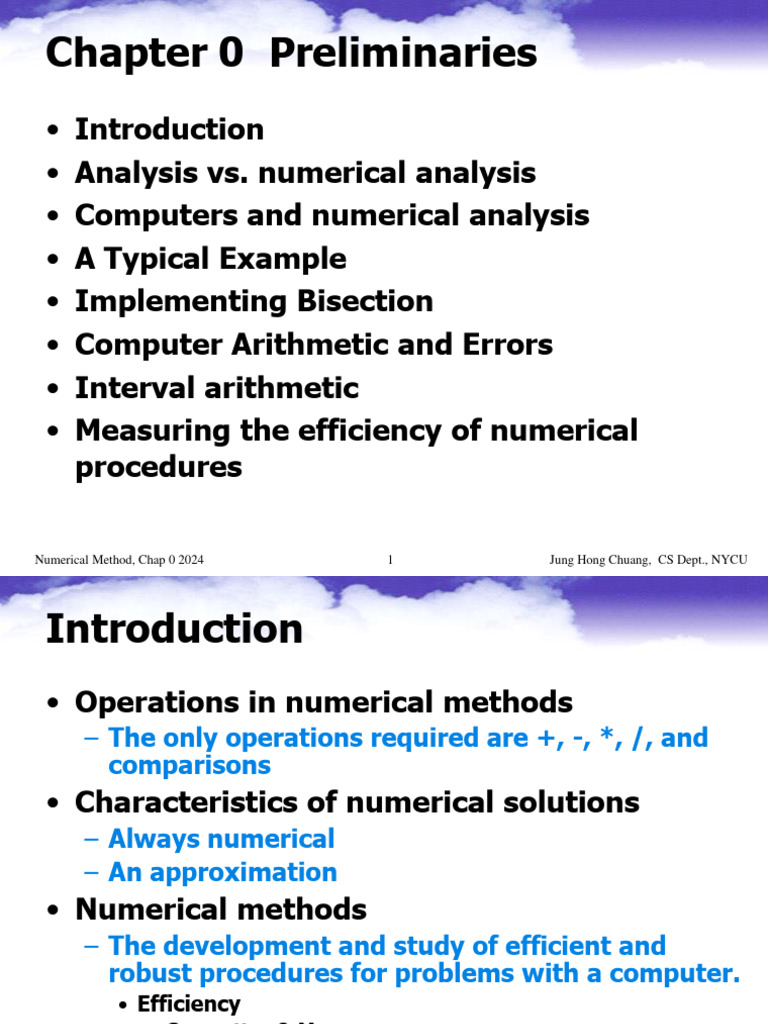 0 Preliminaries | PDF | Numerical Analysis | Mathematical Concepts