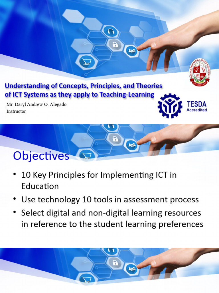 Lesson 1 Understanding of Concepts, Principles, and Theories of ICT Systems As They Apply To ...
