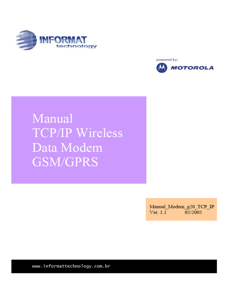 Manual Modem g20-g24 TCP IP | PDF | Protocolo de controle de ...