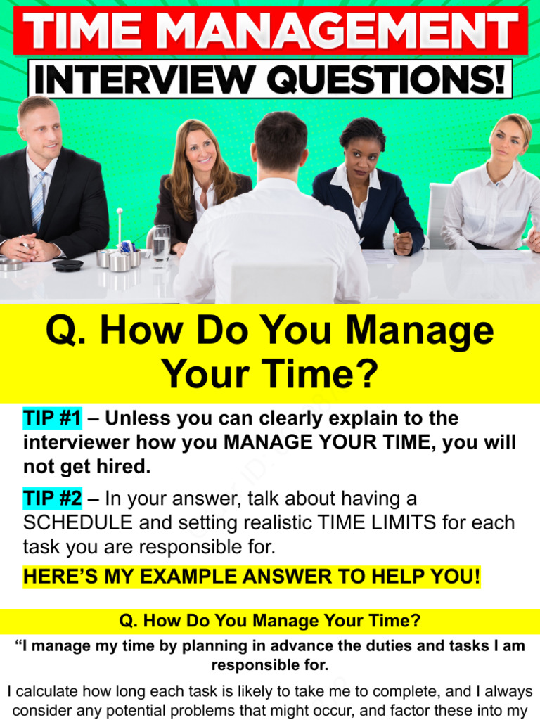 Time Management Interview Questions Bomnus Tracked | PDF | Time Management | Professional Skills