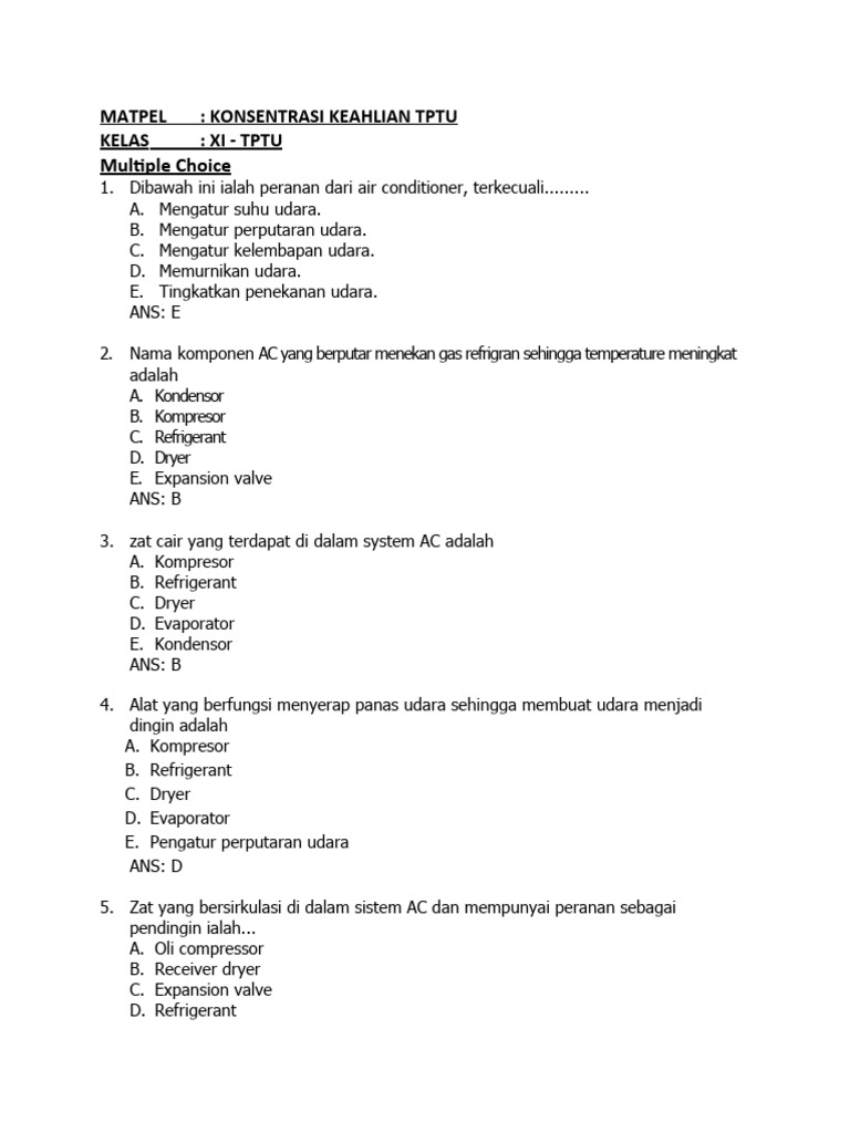Soal STS - Konsentrasi Keahlian Tptu - Kelas Xi - Pak Deva | PDF | Metode & Bahan Ajar | Sains ...