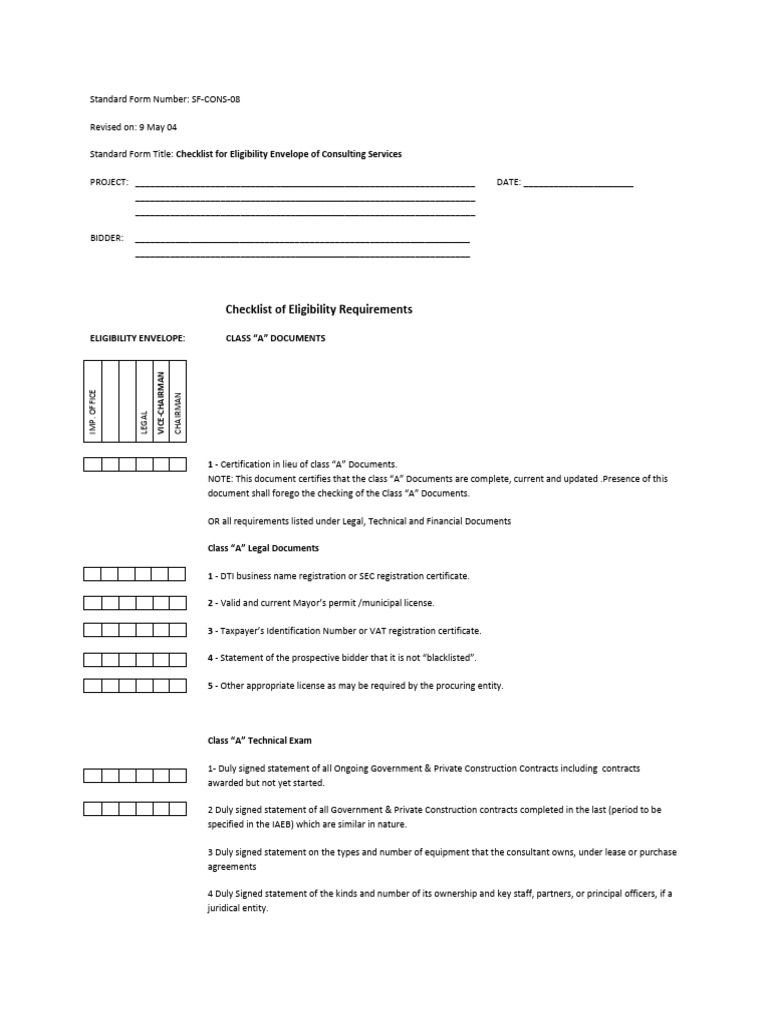 Checklist PROJECT COA | PDF | Justice | Crime & Violence