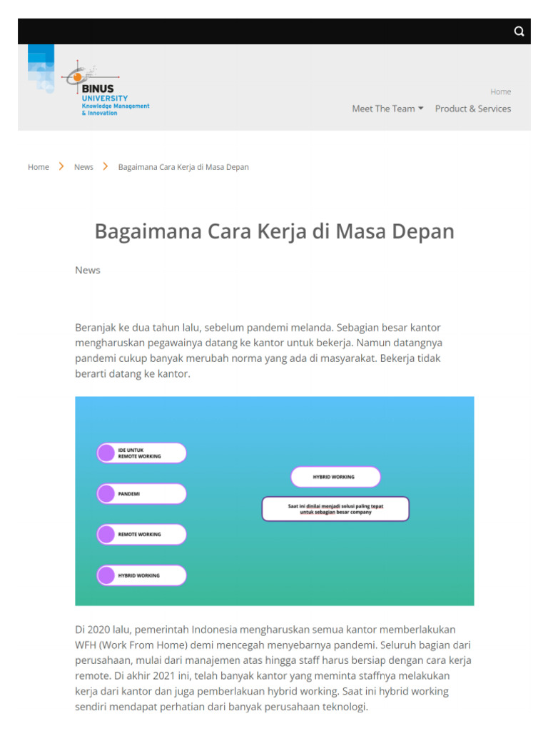 Bagaimana Cara Kerja Di Masa Depan | PDF
