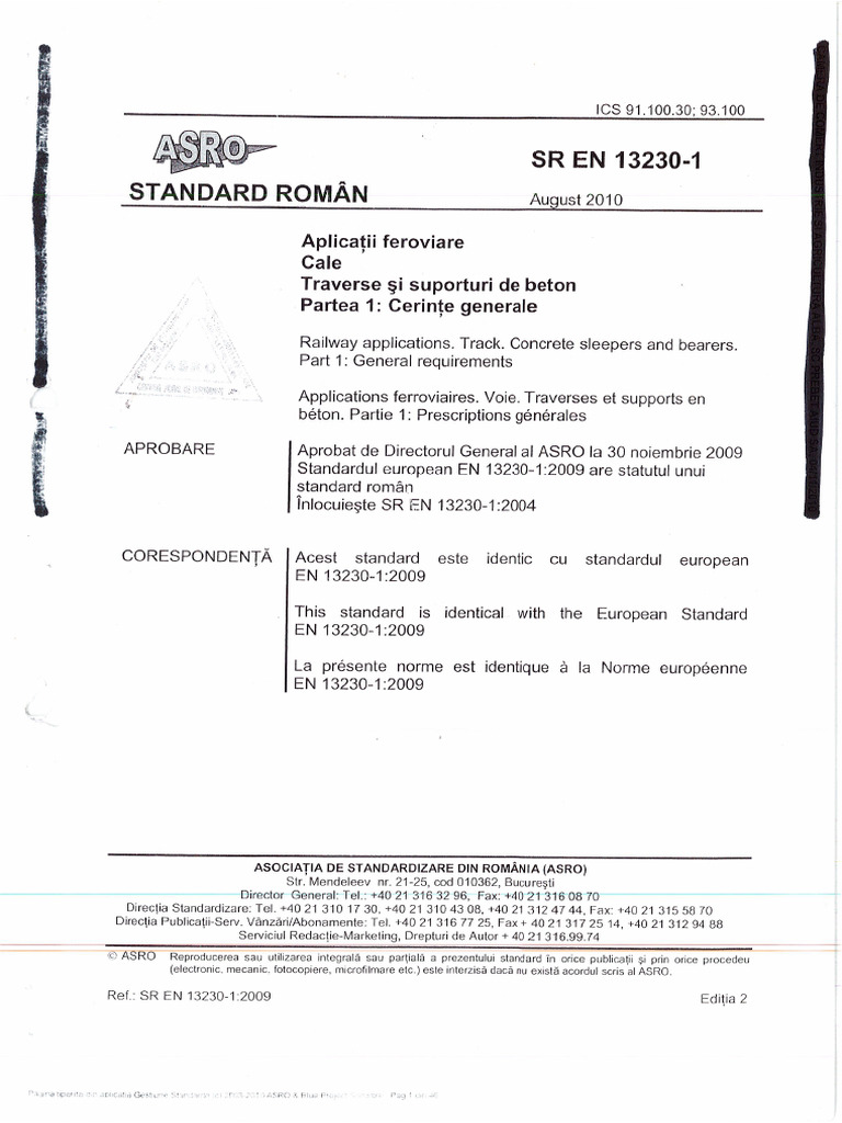 SR en 13230 - 1 | PDF